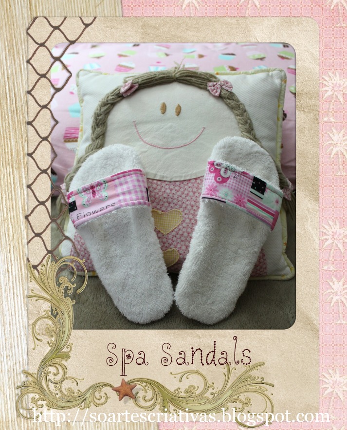 So Artes Criativas: Spa Sandals tutorial