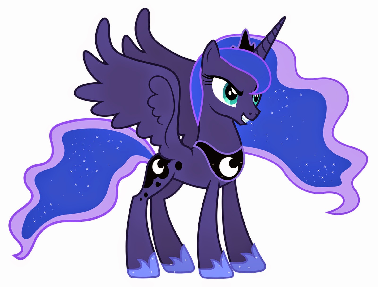 My Little Pony: Dibujos para imprimir y recortar de la Princesa Luna