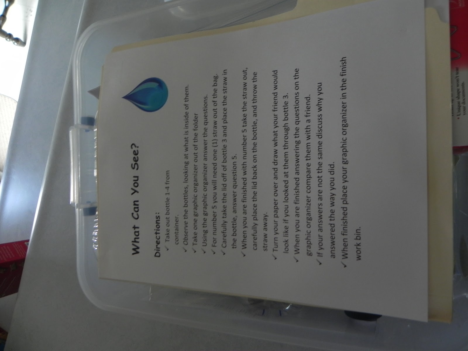 Our Science Adventures: What do you see prop box- Lesson plan