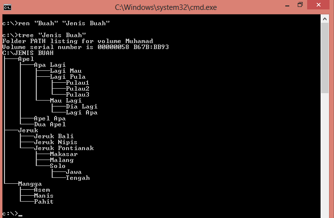 Rizky's Blog: Cara Membuat Folder dan Tree Pada Command Prompt Rizky's Blog: Cara Membuat Folder dan Tree Pada Command Prompt