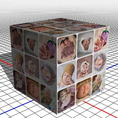 PhotoEffect: How to make a 3D Photo Cube Collage in Photoshop