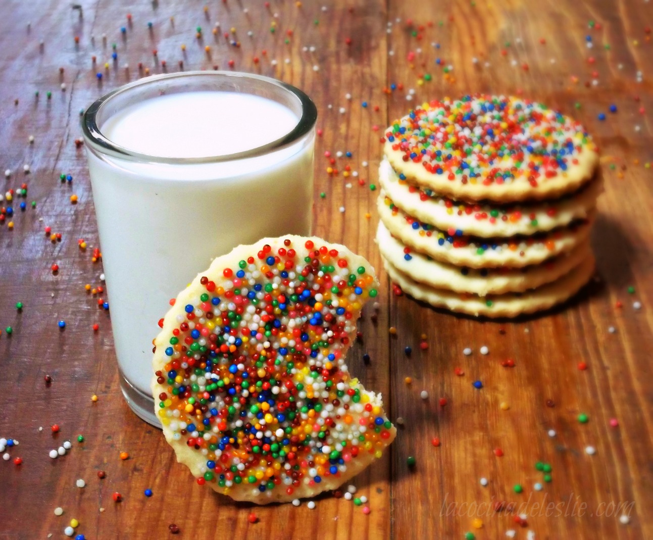 Pan Dulce: Polvorones {Mexican Shortbread Cookies w/ Rainbow Sprinkles ...
