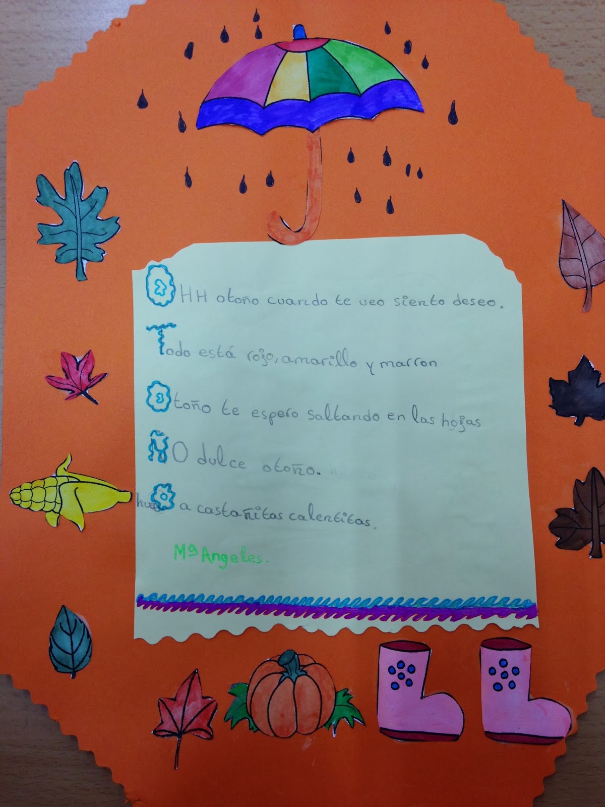 ¡Quiero saber más!: Acróstico del Otoño