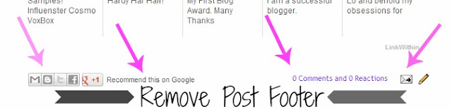 Oronovelo: How to remove post footer on Blogger