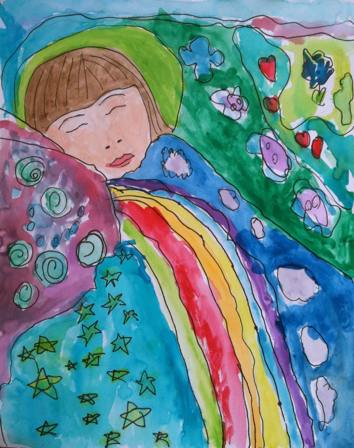 Art Blast!: April 2011 - Gustave Klimt "Sleeping Quilt"