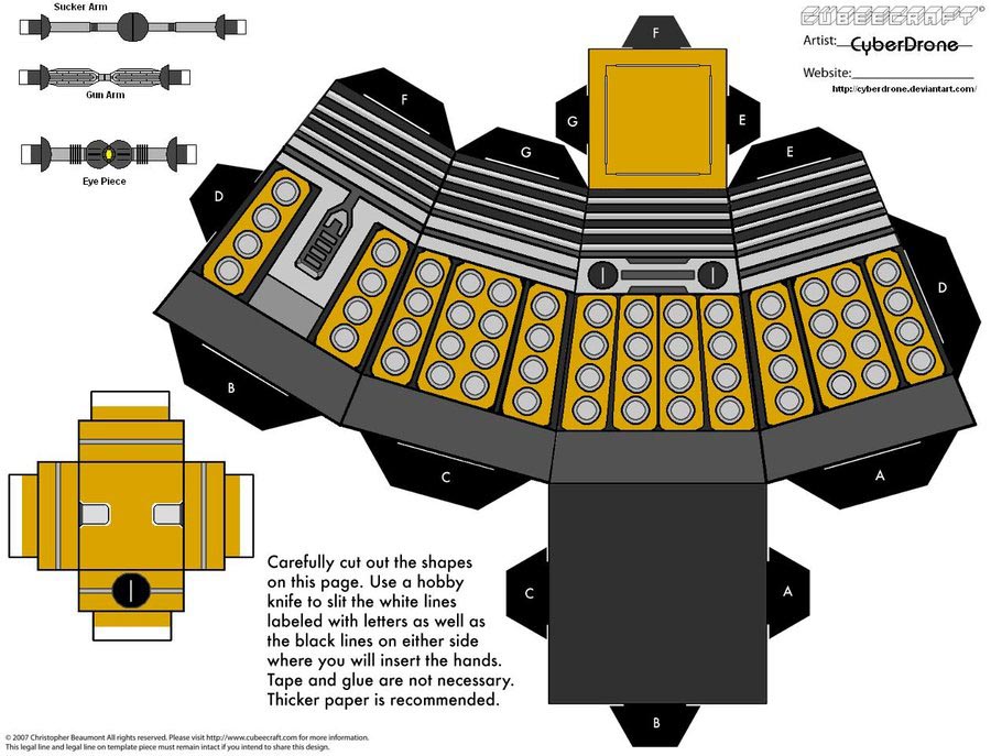 TimeyWimeyRabid Wombatts: DALEK paper pattern