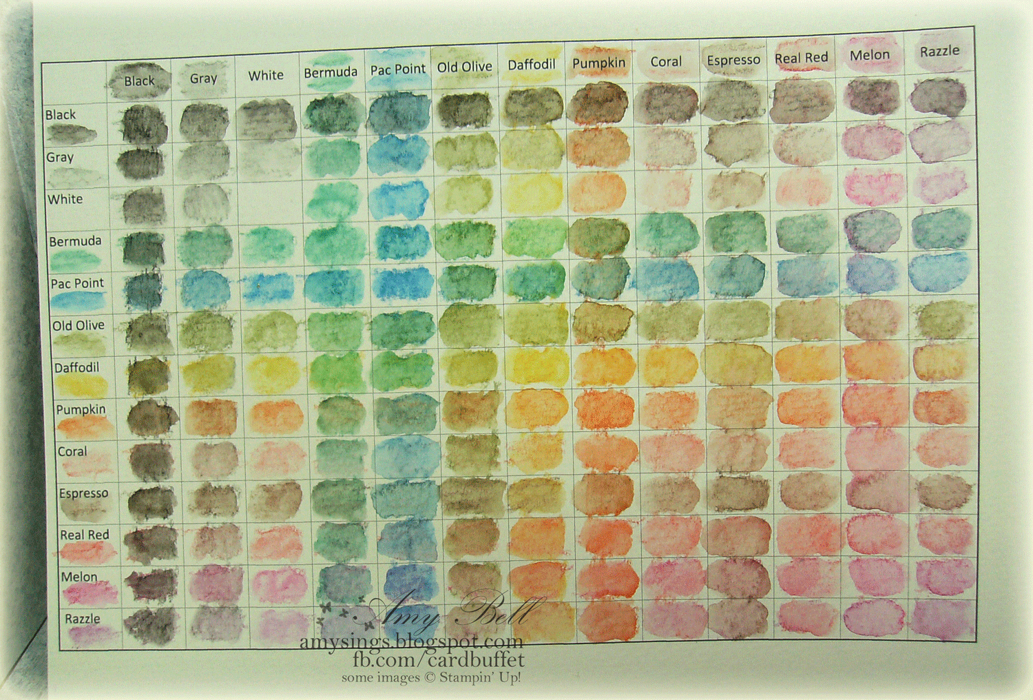 A New Song: Watercolor Pencil Swatch Chart