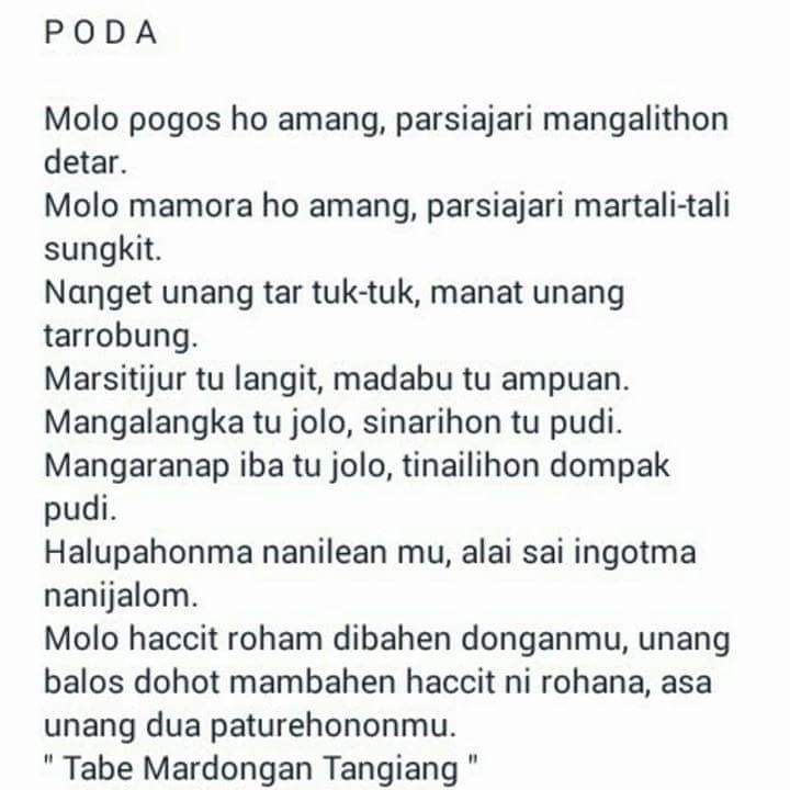 Poda ~ Meme Batak