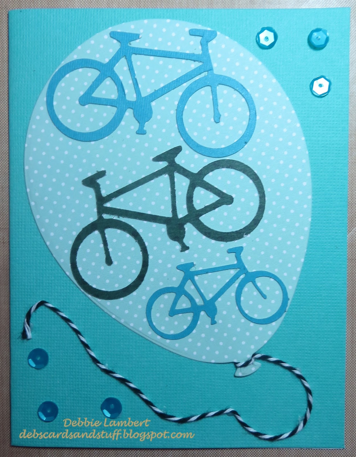 Debbies Creations: Bicycle Balloon Birthday Card