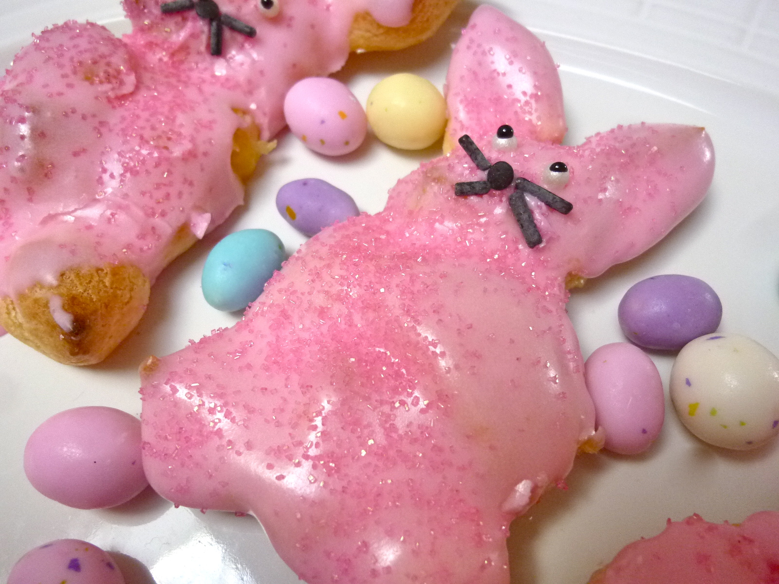 Pink Easter Bunny Eclairs with Key lime Curd Filling – Diary of a Mad ...