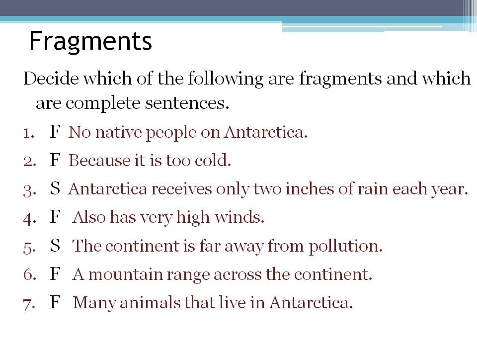 English and ESOL Lab Workshops: Fragments and Run-Ons (Jessica Quinn)