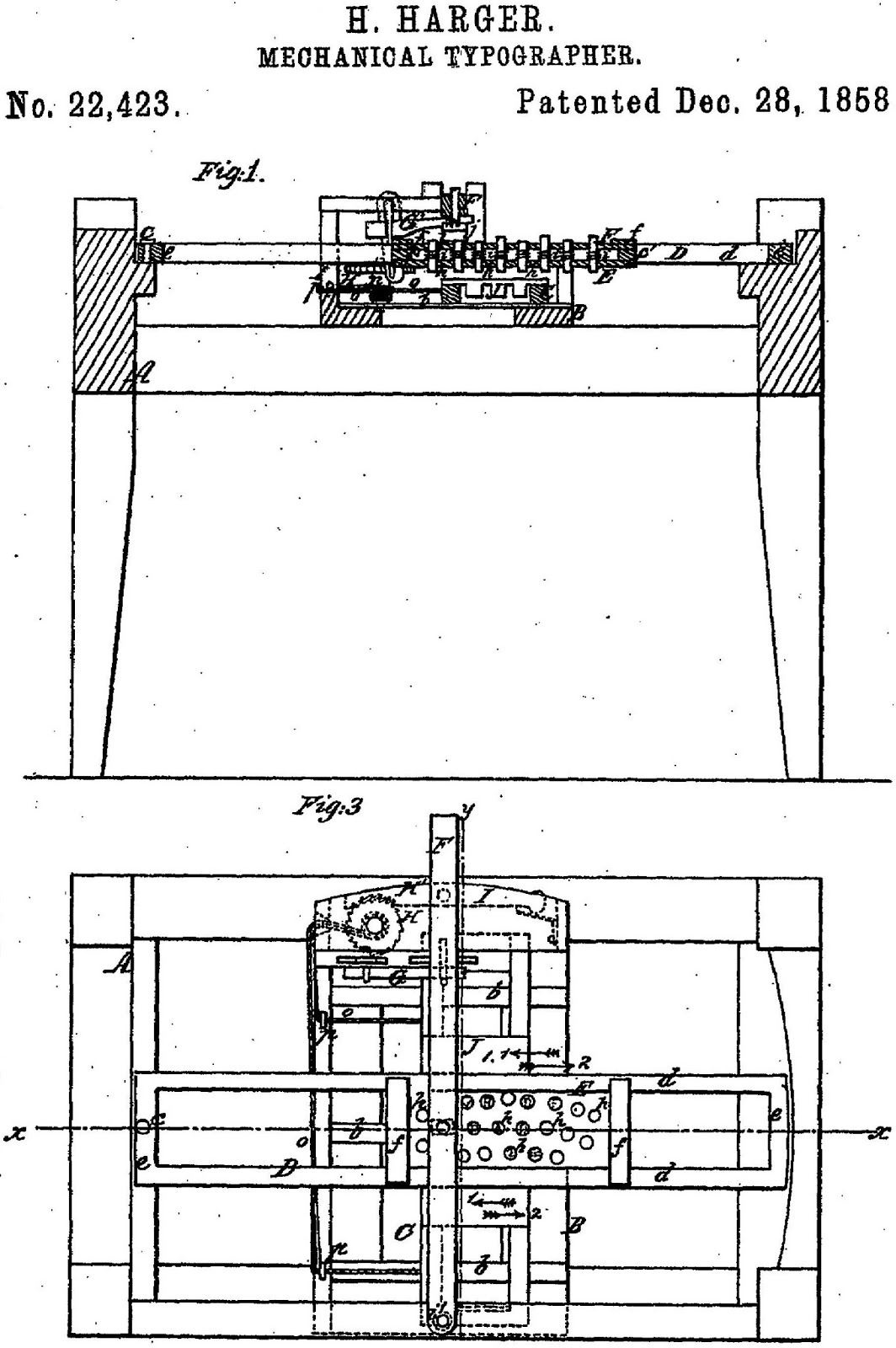oz.Typewriter: On This Day in Typewriter History: Harger's 1858 Typographer
