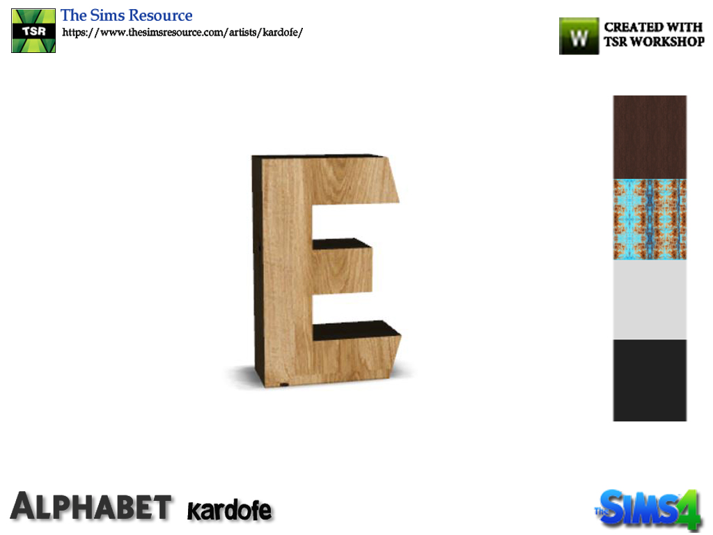 kardofe Creaciones Sims: ALPHABET