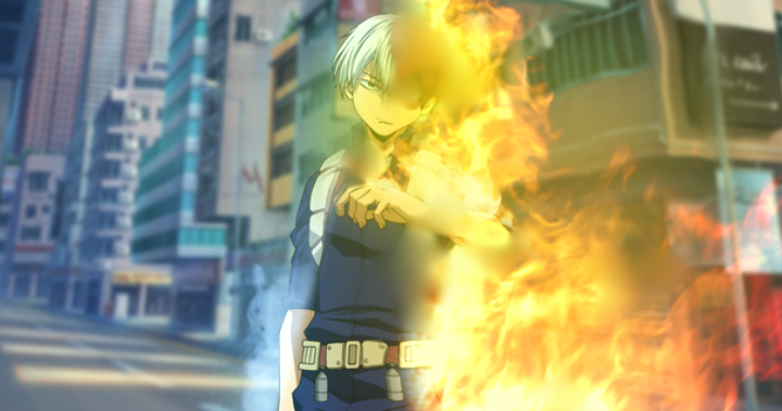 Todoroki - Fuego - After Effects - My hero academia