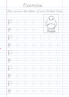 To print // dotted activity letter "P" in PDF