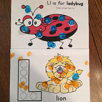 Letter L Activities (ages: 3 & 20 mo.)
