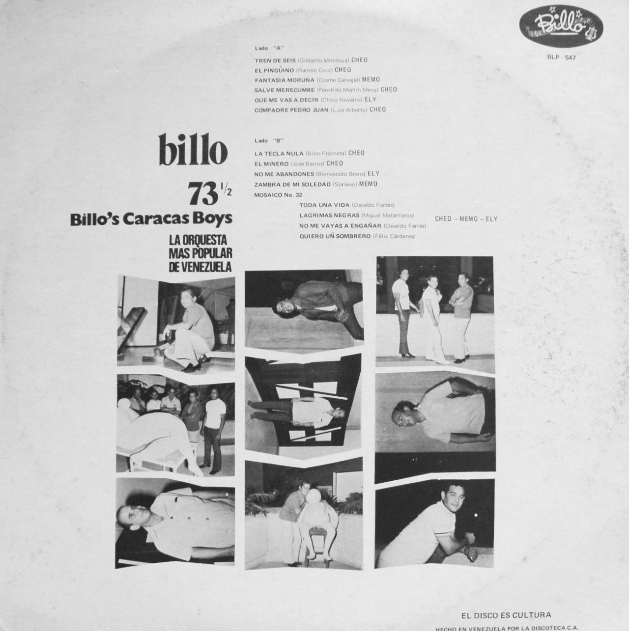 BILLO'S CARACAS BOYS - LA ORQUESTA MÁS POPULAR DE AMÉRICA: BILLO ’73 ½ ...
