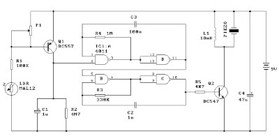 Simple Light Alarm Schematic Circuit Diagram