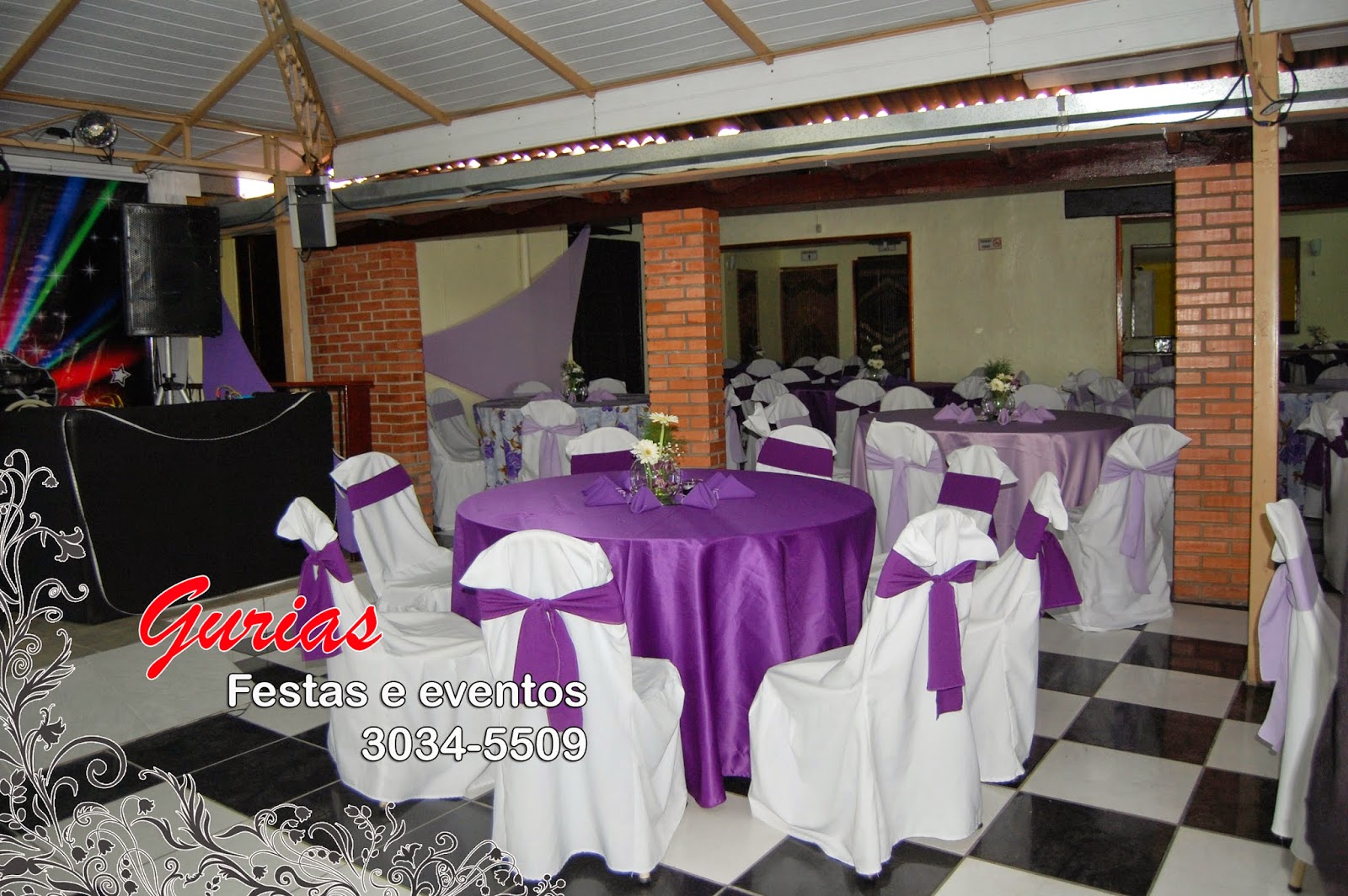 Gurias Decorações de Festas: 15 Anos Roxo, Lilás e Preto - Salão de ...