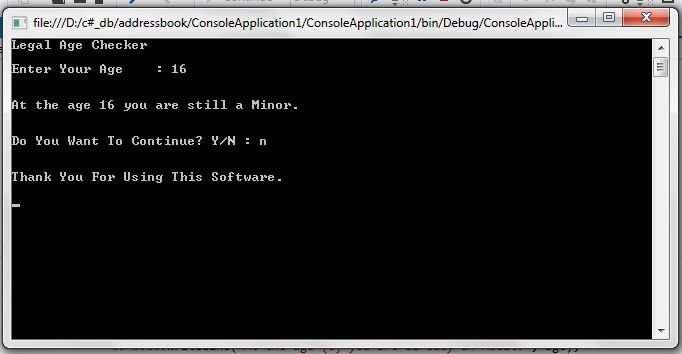 Free Programming Source Codes And Computer Programming Tutorials Legal Age Checker Using Switch