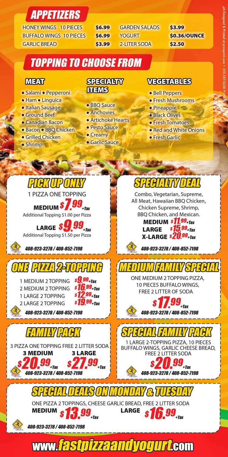 Fast Pizza and Yogurt