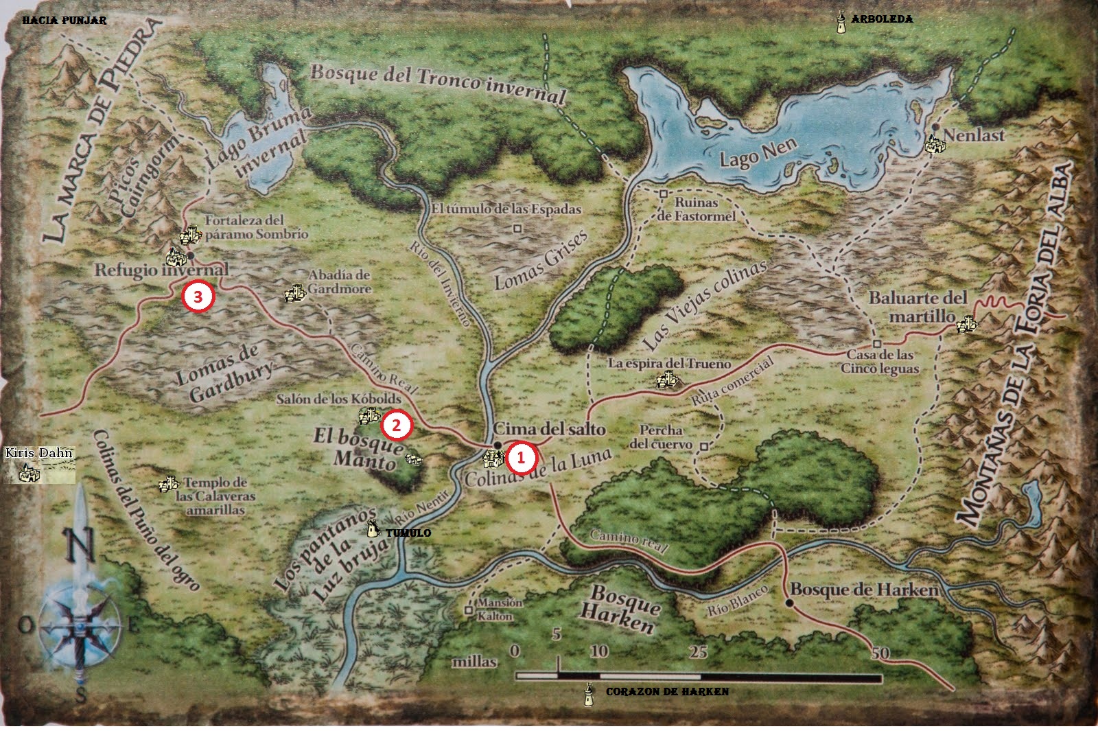 Cronicas del Valle de Nentir: MAPA DEL VALLE DE NENTIR