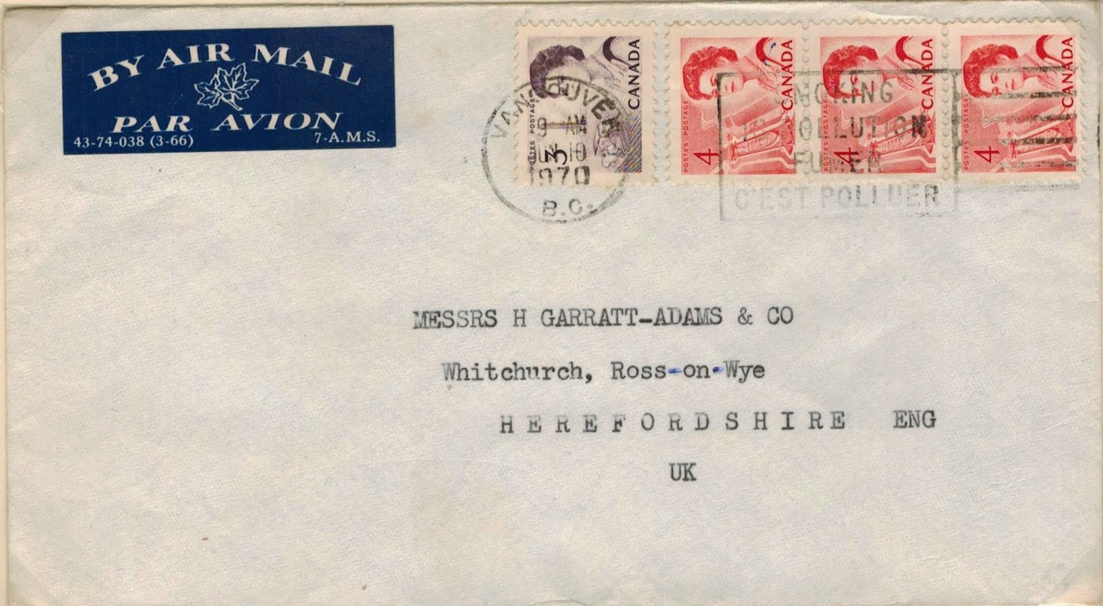 Postal History Corner: 7. Air Mail Letter Rates to the United Kingdom