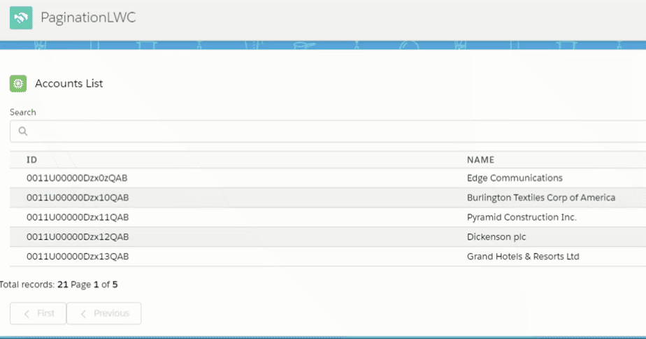 Lightning Web Components : Pagination with Search and List View - Step ... Lightning Web Components : Pagination with Search and List View - Step ...