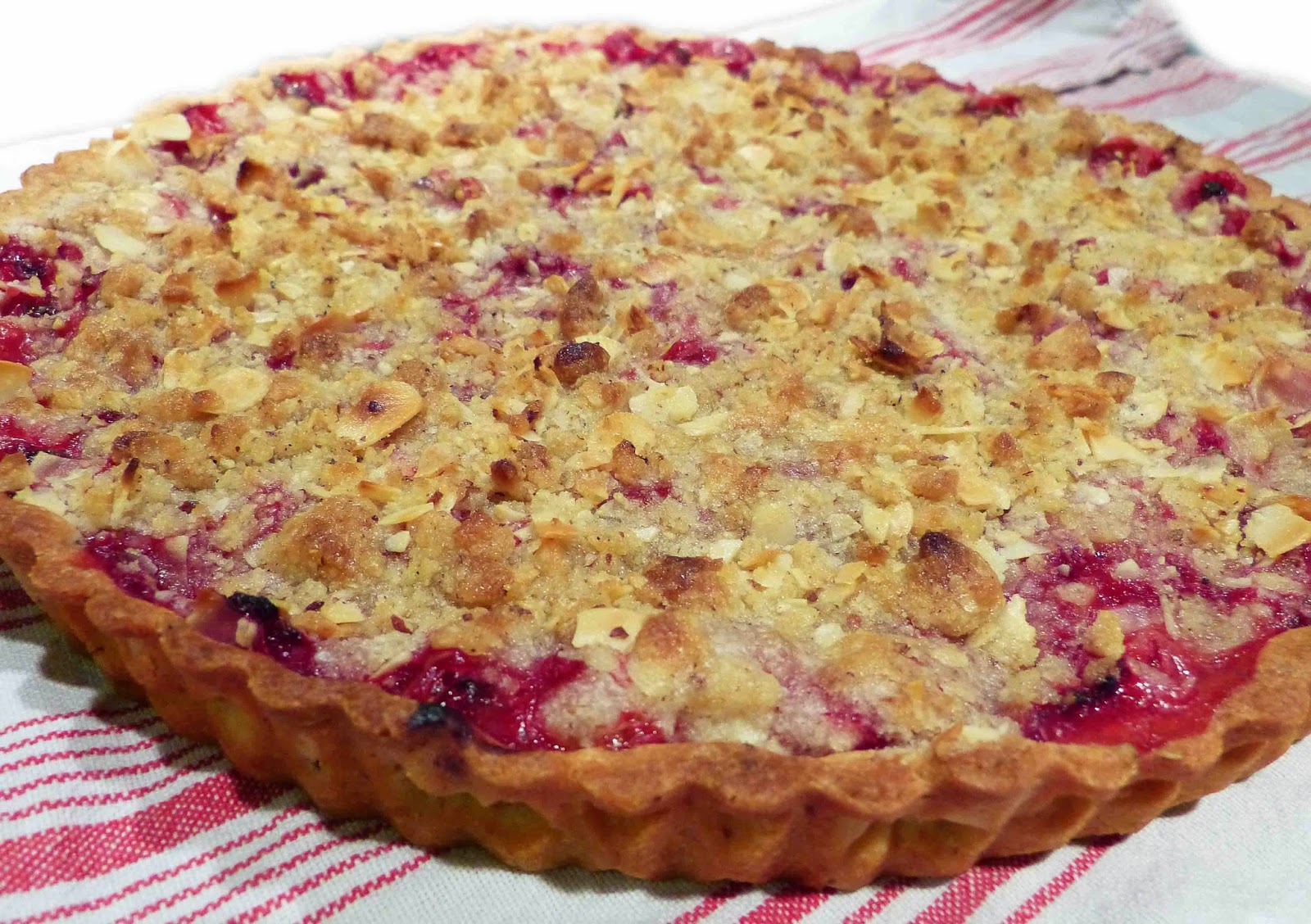 Qu est-ce-qu on mange demaintarte crumble aux fruits rouges et streusel