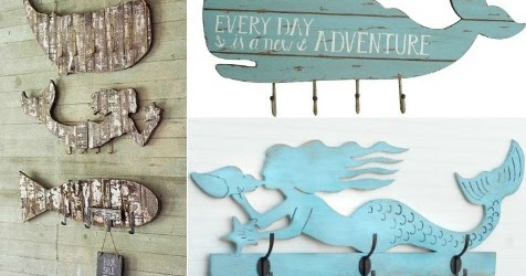 Coastal and Nautical Wood Wall Racks