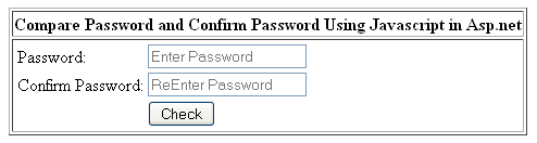 How to Compare Password and confirm password using Javascript in Asp.net - ASPMANTRA | Asp.Net ...