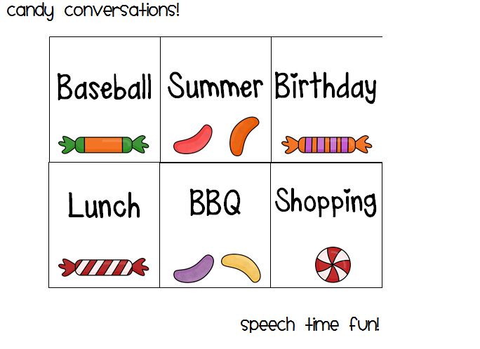 Candy Conversations! - Speech Time Fun: Speech and Language Activities