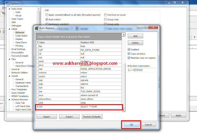 How to Setup Shortcuts in Toad : Part2 | AskHareesh Blog | Oracle Apps | Fitness by Hareesh ...