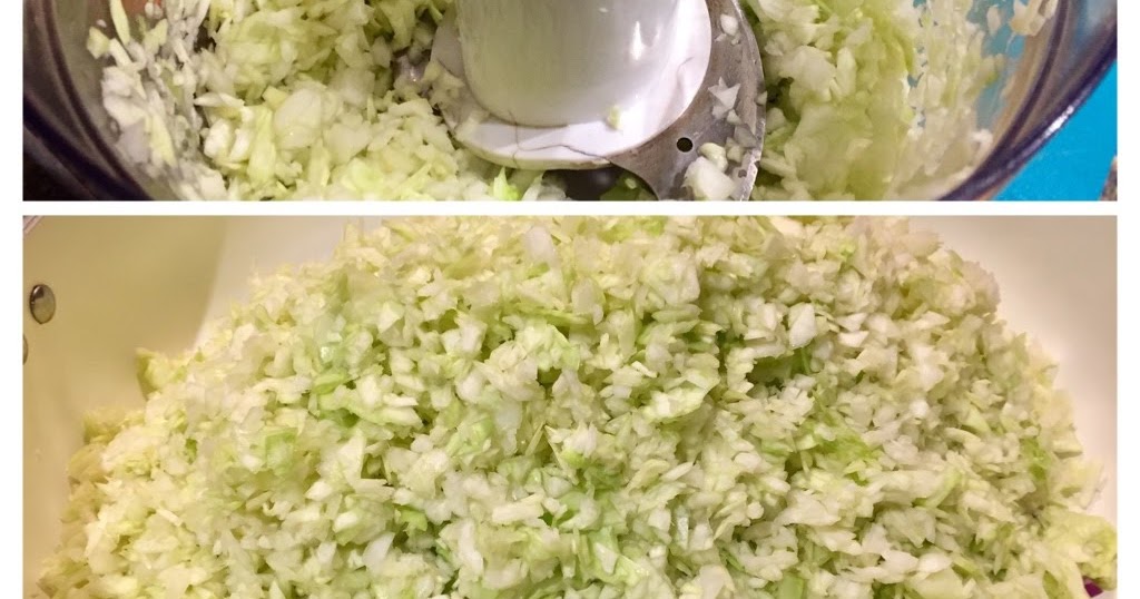CHOPPING CABBAGE IN THE CHOPPER