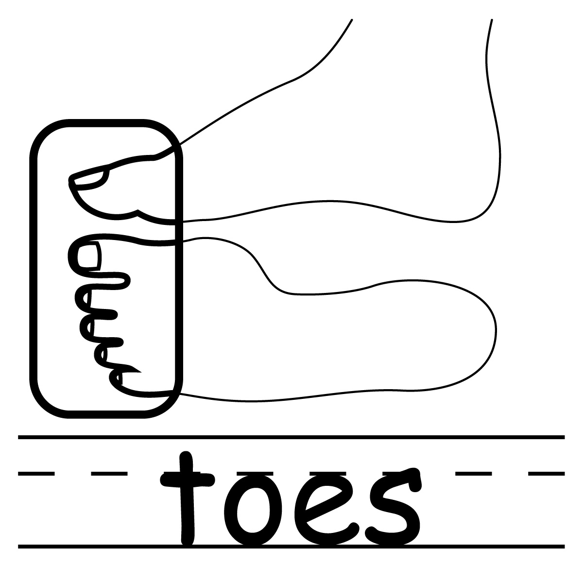 Toes to coloring ~ Child Coloring