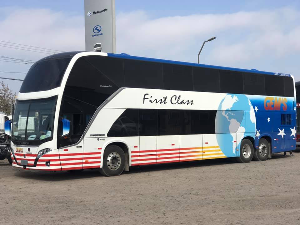 Los primeros Busscar Vissta Buss DD llegaron a Chile