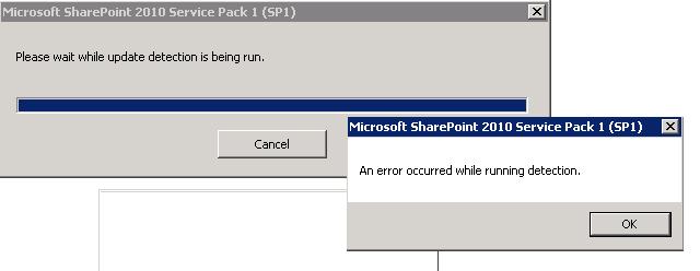 Sharepoint Blogs An Error Occurred While Running Detection