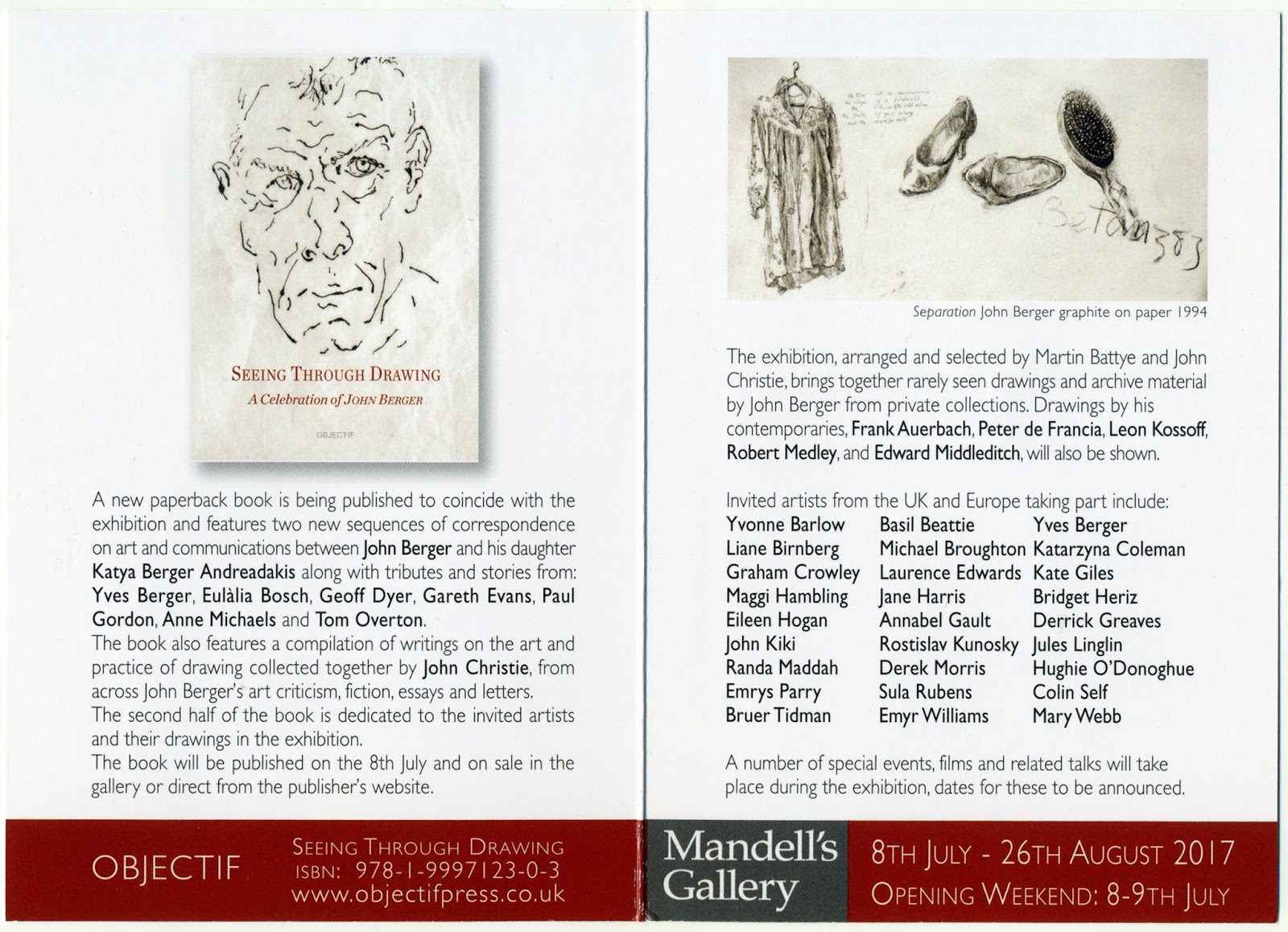 Peter Foolen: Seeing Through Drawing – A Celebration of John Berger