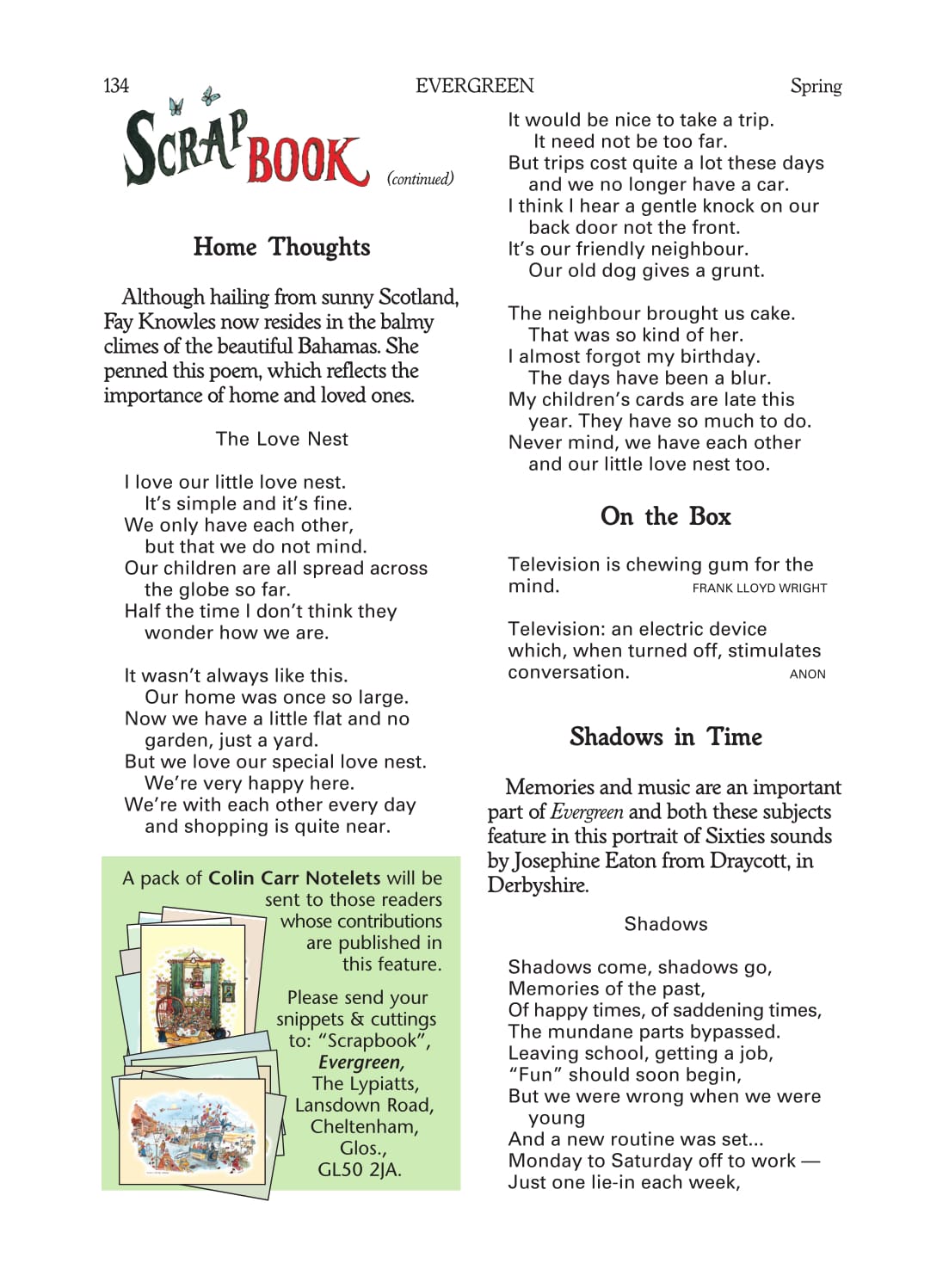 Bahamas WriterFay Knowles: POEM "THE LOVE NEST" - EVERGREEN MAGAZINE'S ...