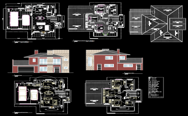 Maison individuelle dwg: Single family house DWG