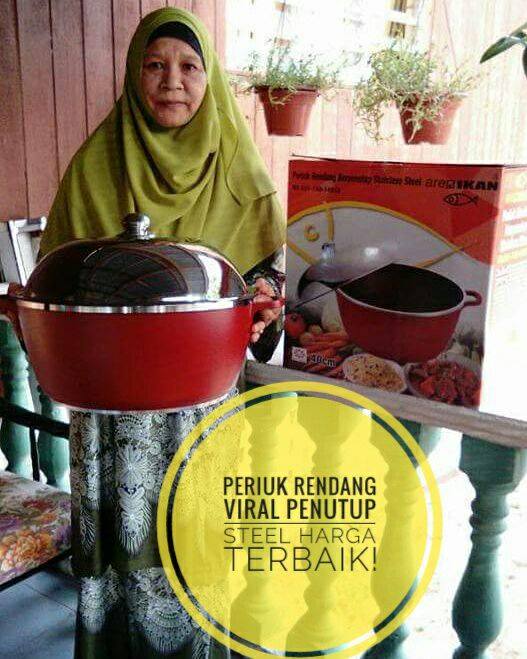 PERIUK RENDANG PENUTUP STEEL JENAMA IKAN | Manjer de' Closet