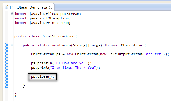 Selenium-By-Arun: 271. Using PrintStream I/O Class