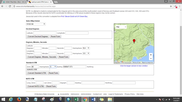 Geodesi untuk Indonesia: Konversi Sistem Koordinat UTM ke Geografis Menggunakan Web RCN Montana
