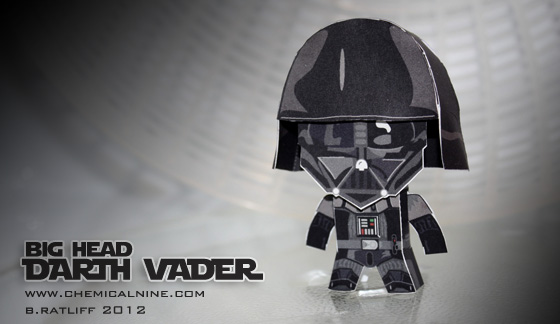 Star Wars : Darth Vader Big Head Paper Toy | Paperized Crafts