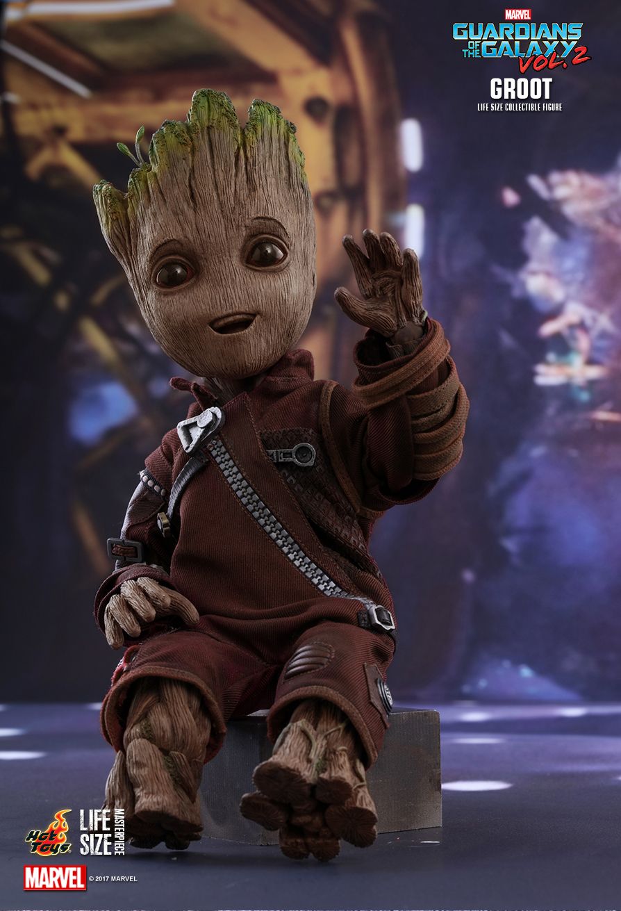 Baby Groot em tamanho real pela Hot Toys é tudo que queremos ~ Universo ...