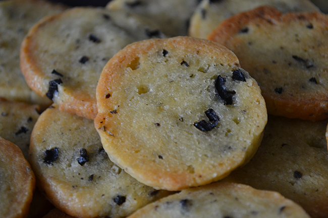 Un Grain d'Naïs: Sablés aux olives et au gorgonzola