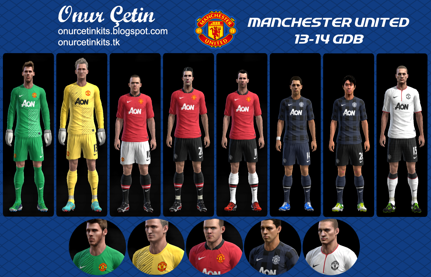 Pes Kits Store: Manchester United 13-14 GBD (HOME-AWAY-ALTERNATIVE)