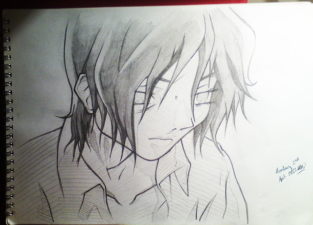 Martins Picture A Day Blog: DAY 64 - Monday 2nd April 2012 - Sad Anime Boy