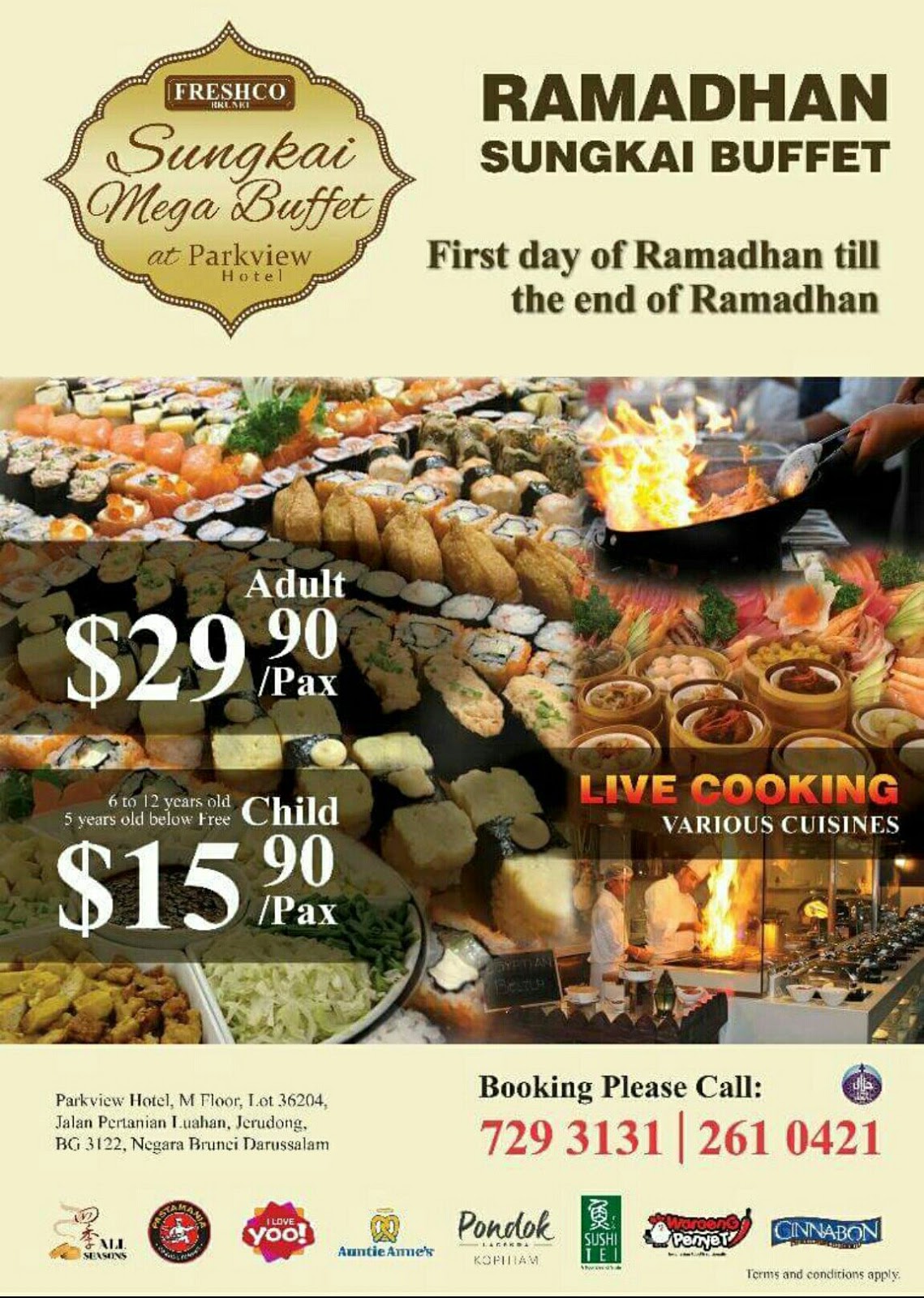 Sungkai Buffets In Brunei - Freshco Mega Buffet