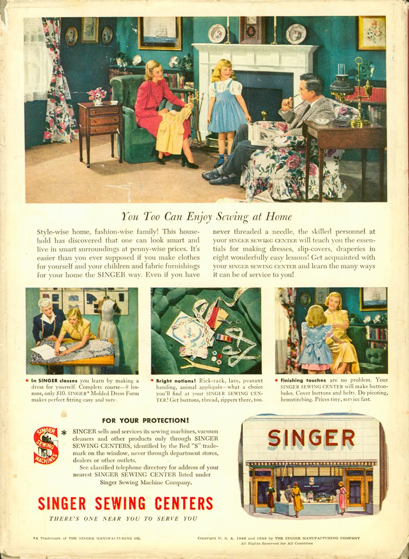 The Retro Files: 1949 Singer Sewing Book